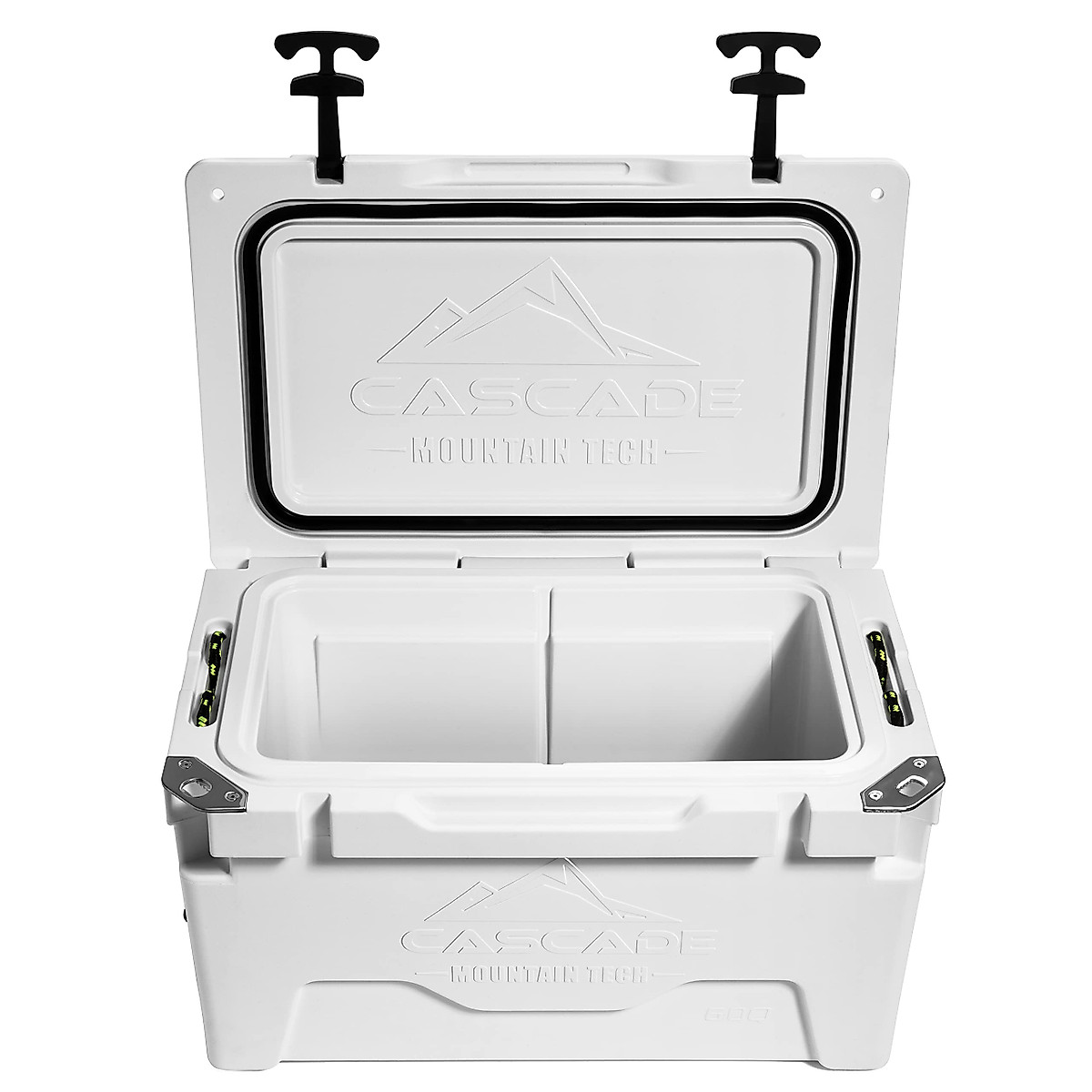 Cascade Mountain Tech Rotomolded Cooler - Heavy Duty for Camping, Fishing, Tailgating, Barbeques, and Outdoor Activities - 60 Quart