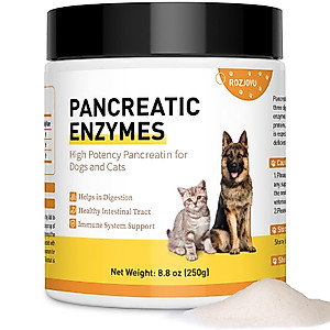 Pancreatic Enzymes for Dogs (8.8 Oz) | 10x Pancreatin Formula | Digestive Enzymes for Dogs with EPI | Helps Restore Normal Weight, Supports Digestive Stress and Pancreatic Issues