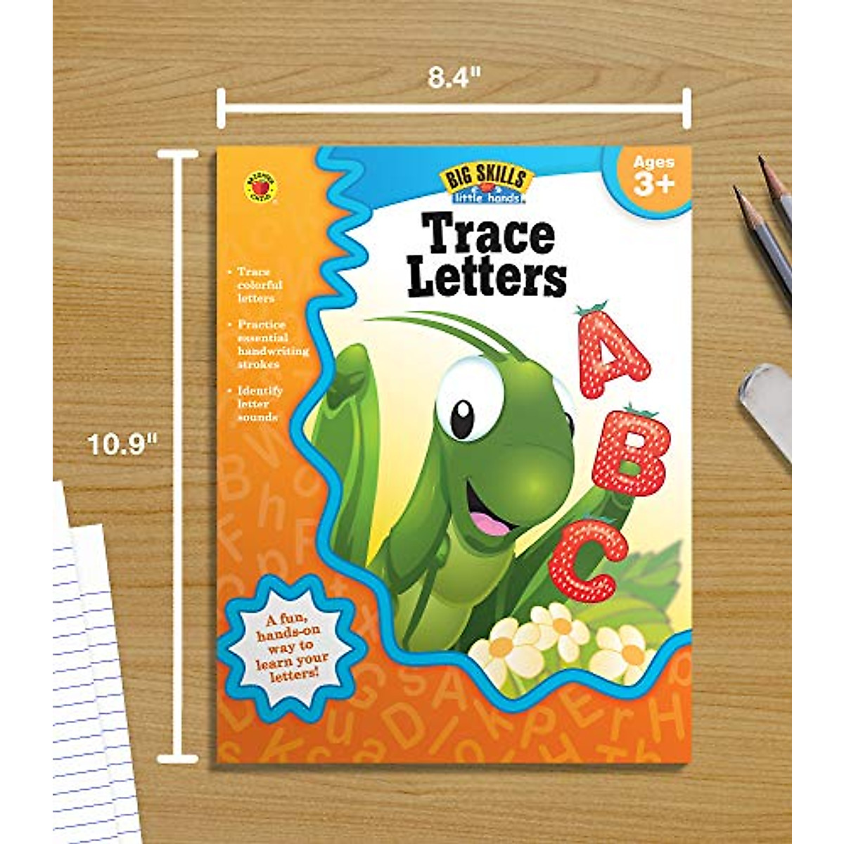 Trace Letters Handwriting Workbook, Alphabet and Basic Vocabulary Activity Book for Kindergarten and Preschool Learning (Big Skills for Little Hands®)
