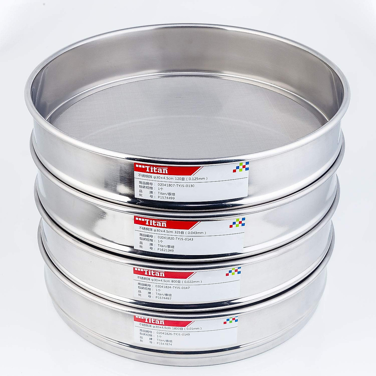 Adamas-Beta φ30×4.5cm 300Mesh 304 Stainless Lab Sieves Economy Test Sieve 304 Stainless Steel Wire Cloth（0.05mm）