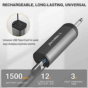 Phenyx Pro Single Digital Wireless Microphone System, w/1 Metal Handheld Dynamic Microphone, Mini Receiver, 15 UHF frequencies, Cordless Microphone for Karaoke, DJ, Singing, Church, Wedding(PDP-1-1H)