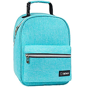 OPUX Insulated Lunch Box for Girls Boys, Leakproof Lunch Bag for Kids Teens, Reusable Lunch Pail Cooler Tote for Work Women Men Adults, Back to School Gift, Backpack Shape Lunchbox, Teal Blue