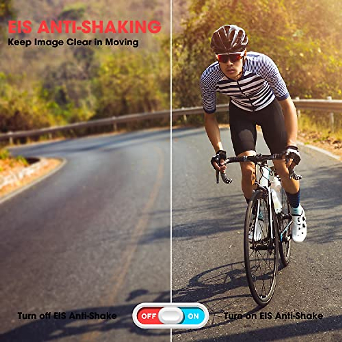 4K 20MP WiFi Action Camera 131FT Underwater Waterproof Camera 2.0'' LCD Screen 170° Wide Angle EIS Sports Cam with External Mic 2.4G Remote Control 2x1050mAh Batteries and Helmet Accessories Kit