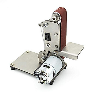 Belt Sander Electric Mini Belt Sander Grinder Polisher Sharpener Polishing Grinding Machine DIY Sand Mill Adjustable Speed Wood Sanding Tool (9000RPM 795 Motor, Adjustable Angle)