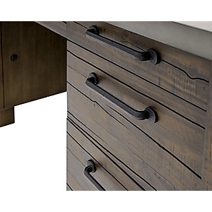 Martin Furniture IMJA680 Double Pedestal Desk, Brown