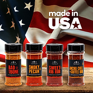 The Spice Lab BBQ Barbecue Spices and Seasonings Set - Ultimate Grilling Accessories Set - Gift Kit for Barbecues, Grilling, and Smoking - Great Gift for Men or Gift for Dad Made in the USA