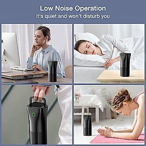 Portable Car Air Purifier - Homintell Mini Air Purifiers for Smokers and Allergies Air Cleaner, True Hepa Air Filter, Aromatherapy bottle