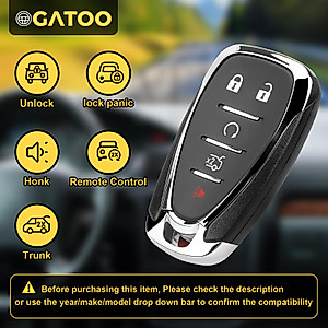 Key Fob Replacement Proximity Fit for Chevy Equinox LT LS L Premier Plus Sport Utility 2018 2019 2020 2021 Smart Keyless Entry Remote Control Start HYQ4EA 13529650 13584498