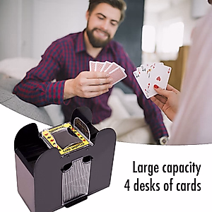 Killer's Instinct Outdoors Automatic Card Shuffler 6 Deck for Home Card Game Battery Operated Casino Electric Shuffler for Poker Professional Shuffling Machine for Blackjack