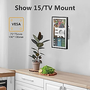 Laivli Wall Mount for Echo Show 15, and Monitors 13"-27", with 15 Inch Extension Arm, Full Motion Adjustable - Easy to Rotate, Swivel, Tilt and Fold, Metal Echo Show 15 Wall Mounting Bracket