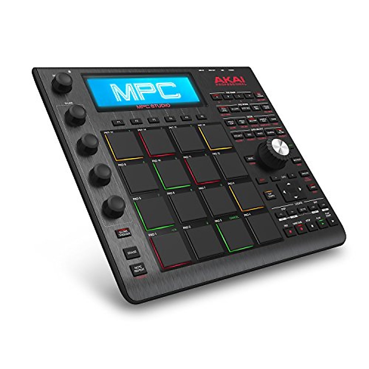 Akai Professional MPC Studio Black | Ultra-Portable MPC With MPC Software (Download), USB Power, LCD Screen, Touch Sensitive Encoders, Brushed Aluminium Body & Data Dial