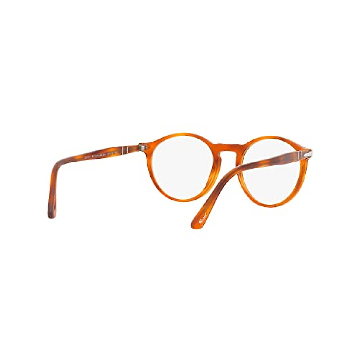 Persol PO3285V Round Prescription Eyewear Frames, Terra Di Siena/Demo Lens, 50 mm