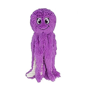 Best Pet Supplies Crinkle Dog Toy for Small, Medium, and Large Breeds, Cute No Stuffing Duck with Soft Squeaker, Fun for Indoor Puppies and Senior Pups, Plush No Mess Chew and Play - Dark Purple