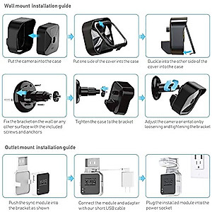 All-New Blink Outdoor Camera Surveillance Mount, 3 Pack Weatherproof Protective Housing and 360 Degree Adjustable Mount with Sync Module 2 Mount for Blink Outdoor (Blink Camera are Not Included)