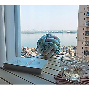 XIA ZHI Handmade Knot Ball Plush Pineapple Flowers Print Throw Pillow -Elegant Cozy Toy Gift Home Bedroom Couch Office Sofa Decoration 7.87 inch