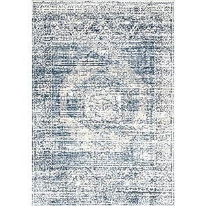 nuLOOM Matisse Distressed Vintage Area Rug, 5' 3" x 7' 7", Blue