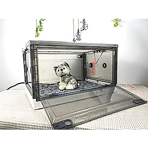 REDDOUDOU Puppy Incubator, Puppy Incubator with Heating, Large PET Brooder Nursery, Kitten Incubator, Incubator for Puppies with Puppy Bed Mat (85L)
