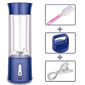 AIKIDS Portable Blender - 17Oz Personal Blender for Smoothies and Shakes | 4000mAh Rechargeable USB Mini Blender with 6 Blades | Handheld Blender for Sports Travel Gym