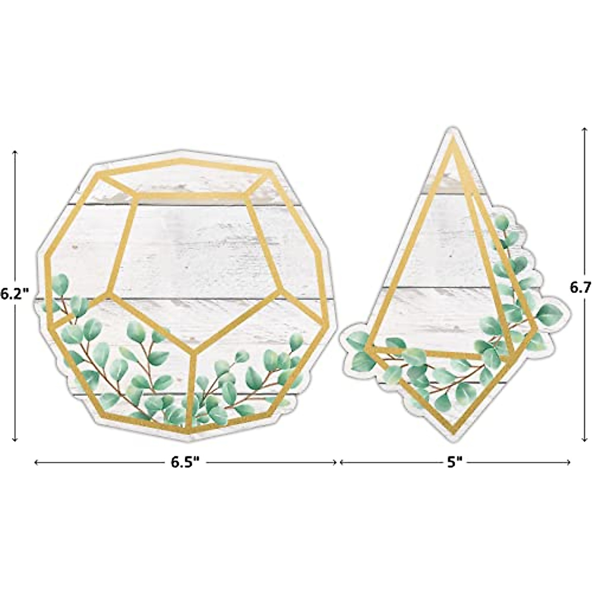 Teacher Created Resources Eucalyptus Geometric Terrariums Accents (TCR8475)