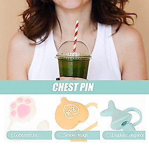 Hemoton Straw Tips 8pcs Straw Tips Cover Reusable Cute Drinking Straw Caps Silicone Straw Protectors Plugs for Milk Tea Beverage Jumbo Mugs Water Bottle Tip Silicone Straw Tips (Random Style)