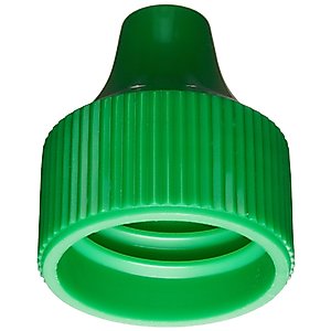 Wheaton W242526-A Green Polypropylene Dropping Bottle Cap for 20mm Tip and 30-125mL Dropping Bottles, 20-410 Size (Case of 1000)