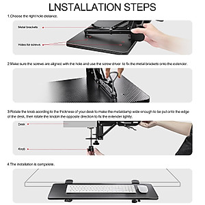 Vaydeer Ergonomic Desk Extender for Keyboard Foldable Keyboard Tray Desk Organizer