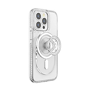 PopSockets Phone Grip Compatible with MagSafe, Phone Holder, Wireless Charging Compatible - Clear