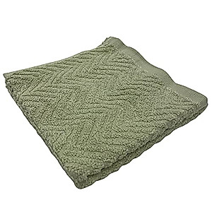 100% Cotton 8 PC Textured Washcloth Set in Pastel Pink, White, Green and Blue