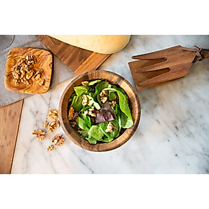 Ironwood Gourmet Individual Small Salad Bowl, Acacia Wood, 7 x 7 x 3 inches