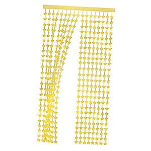 NOLITOY 4 Sets Rainbow Star Ramadan Birthday Decorations Hanging Wedding Streamer Ornament Twinkle Prop Decor of Booth Shimmer Door Scene Decal Backdrops Golden for Gold Parties Curtains