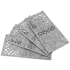 4pcs Christmas Style Desktop Cutlery Bags Decorative Cutlery Holding Pouches Decor for Celebration Party