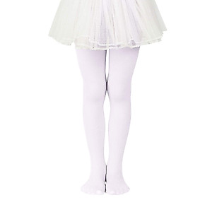 Baby Girls Dance Tights Toddler Footed Ballet Tights Stockings for Girls School Uniform Pants Leggings for Baby Girls White&Pink&Black-3 Pairs 3-6 Years