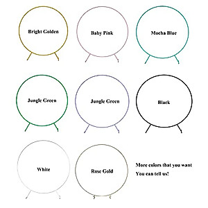 LANGXUN 7.2ft Large Size Golde Metal Round Balloon Arch kit, for Birthday Party Decoration, Wedding Decoration, Graduation and Baby Shower Photo Background, Christmas Decorations