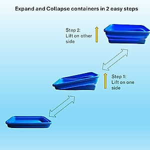 4-Pack Collapsible Food Storage Containers with Lids (Mixed Sizes): Perfect for meal prep, microwave, freezer, and dishwasher safe. Plus, BPA-free and feature snap-top lids for easy sealing.