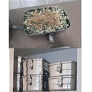 Gentle Prince all Stainless Steel 304 Storage Sealed Container Set 3P (1.0L + 1.3L + 1.7L) for Storing Kimchi through Side Dish Vegetable Made in Korea