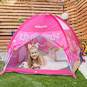 NARMAY® Play Tent Unicorn Dome Tent for Kids Indoor/Outdoor Fun - 48 x 48 x 40 inch