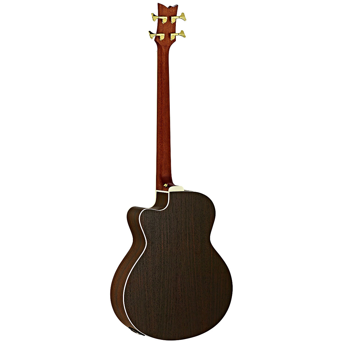 Ortega Guitars 4 String Deep Series Medium Scale Solid Top Acoustic-Electric Bass, Right (D558-4)
