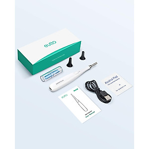 eutto Wireless Otoscope with Gyroscope, 0.15in Probe HD Ear Camera, 6 LED Lights, Ear Inspection Camera, Ear Wax Removal Tools, Compatible with iPhone and Android