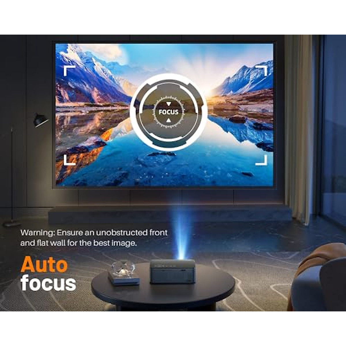 GooDee Projector 4K Supported, Outdoor Projector with Wifi and Bluetooth, Android TV Projector with Auto Focus & Full-Sealed Optical Engine for Movie, Netflix/Prime Video Built-in, 8000+ Apps