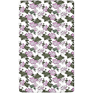 Peony Themed Fitted Crib Sheet,Standard Crib Mattress Fitted Sheet Toddler Bed Mattress Sheets-Great for Boy or Girl Room or Nursery,28“ x52“,Lilac Army Green Pale Purple Reseda Green