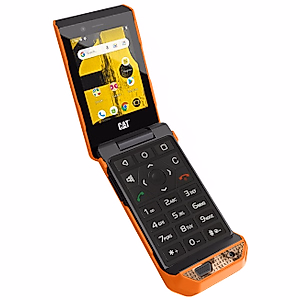 Nakedcellphone Case for CAT S22 Flip Phone, [Hunter Camouflage] Slim Hard Shell Protector Cover - Orange Camo