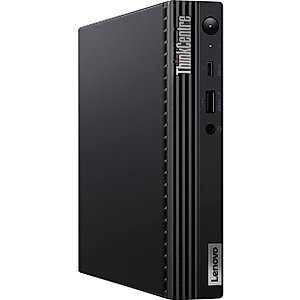 Lenovo ThinkCentre M75q Gen 2 11JJ007TUS Desktop Computer - AMD Ryzen 5 PRO 4650GE Hexa-core (6 Core) 3.30 GHz - 8 GB RAM SDRAM - 256 GB M.2 PCI Express SSD - Tiny - Raven Black - Windows 10 Pro 64-bi