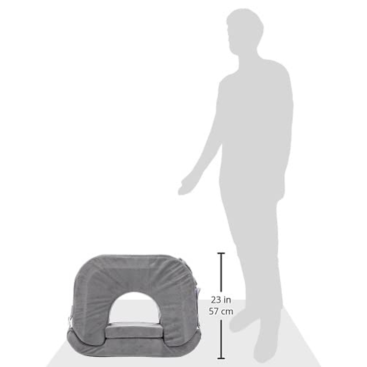 My Brest Friend Nursing Pillow for Twins | Ergonomic Breastfeeding Pillows | Supports Both Mom and Babies | Breastfeeding Essentials | Handy Side Pocket, Double Straps & Removable Cover, Dark Grey