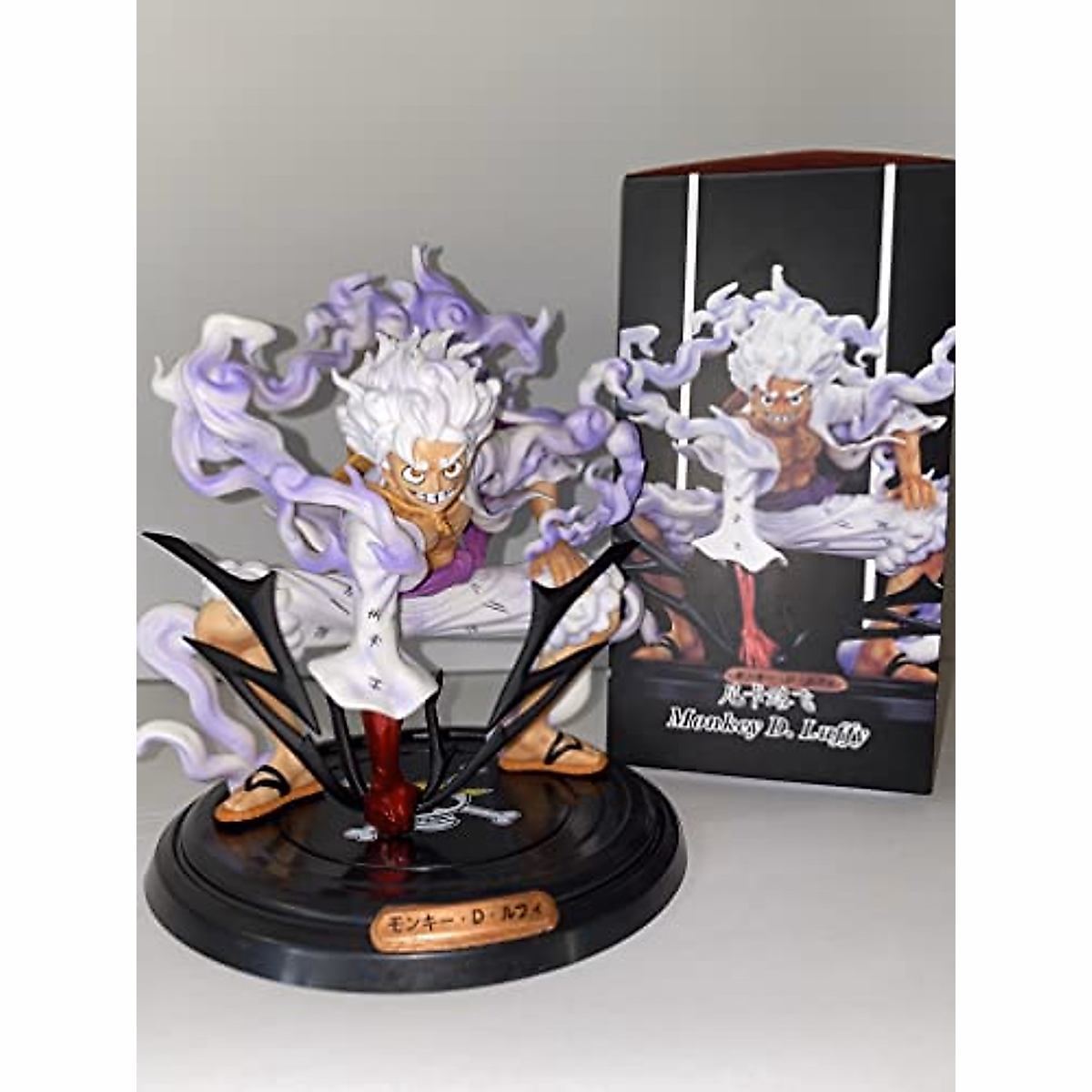 TenseiMe, Monkey. D Luffy Gear 5 Fifth Action Figure 20cm/7.9inch PVC Anime Action Figure (White)