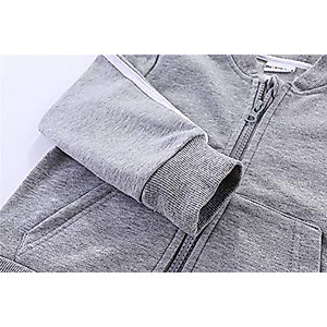 Mud Kingdom Little Boys Jogger Suits Casual Long Sleeve Orange Size 7-8