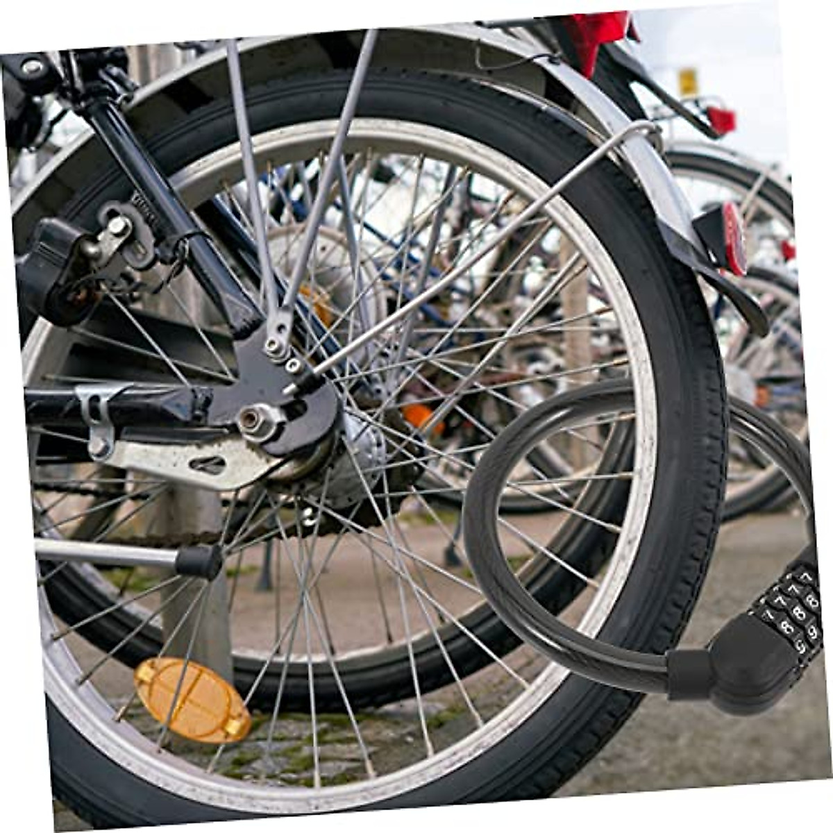 VANZACK 8 Pcs Wear-Resistant Bike Lock Convenient Bike Lock Sturdy Cable Lock Bike Chain Lock Reusable Bike Lock Daily Use Cycle Lock Multi-Function Bike Lock Abs Lock Disc Major