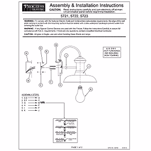 Progress Lighting P5721-14 Brookside Outdoor, 8-Inch Width x 9-3/4-Inch Height, Brown