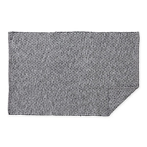 DII Woven Recycled Yarn Rag Rug Collection Miniature Diamonds, 2x3', Gray
