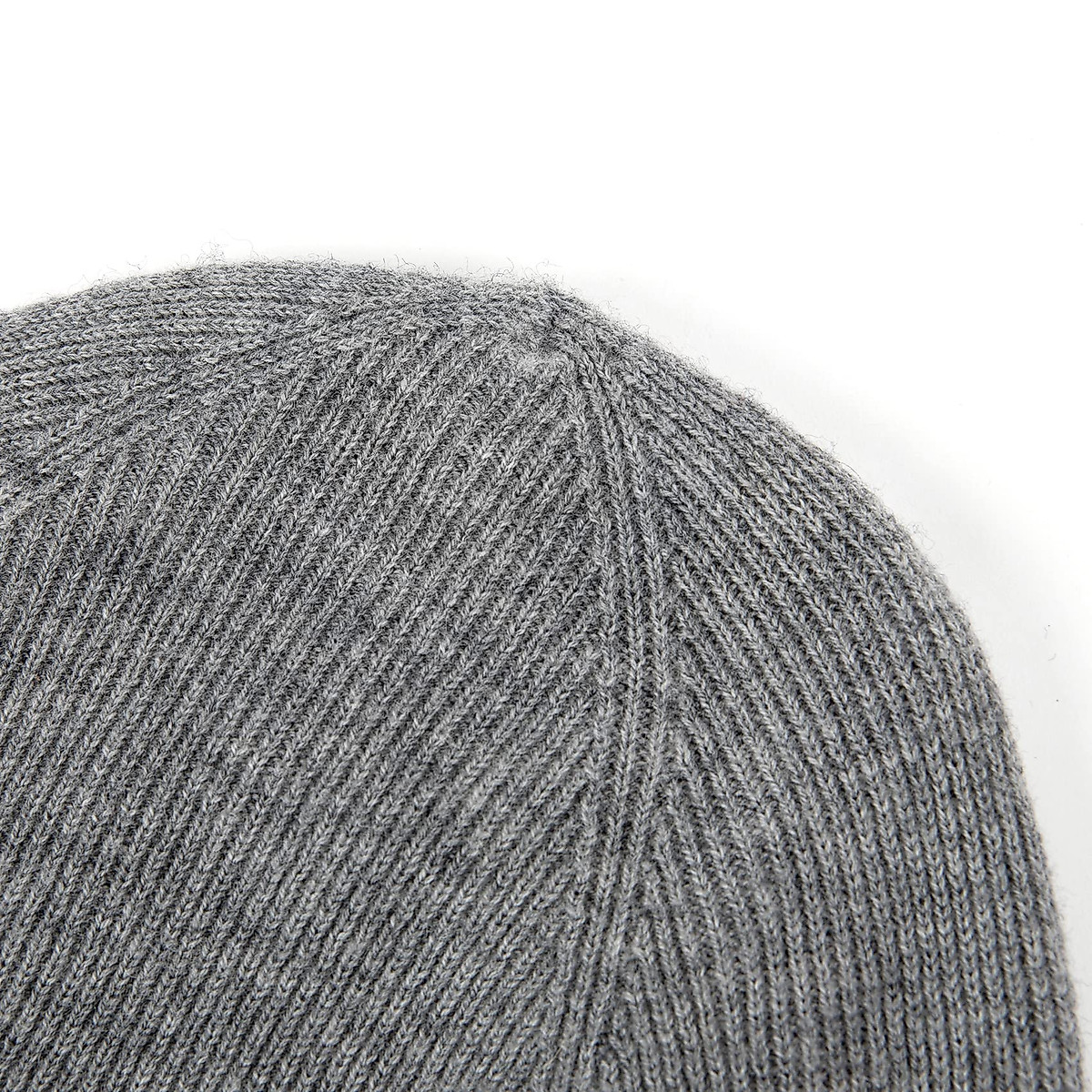 Lallier 100% Merino Wool Beanie for Men and Women, Pure Wool Ribbed Knit Warm Winter Hat with Gift Box (Light Gray)