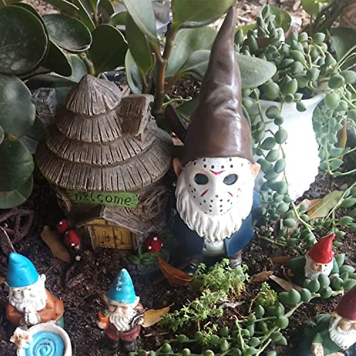 ULUZE Jason Garden Gnome - 8" Halloween Decor
